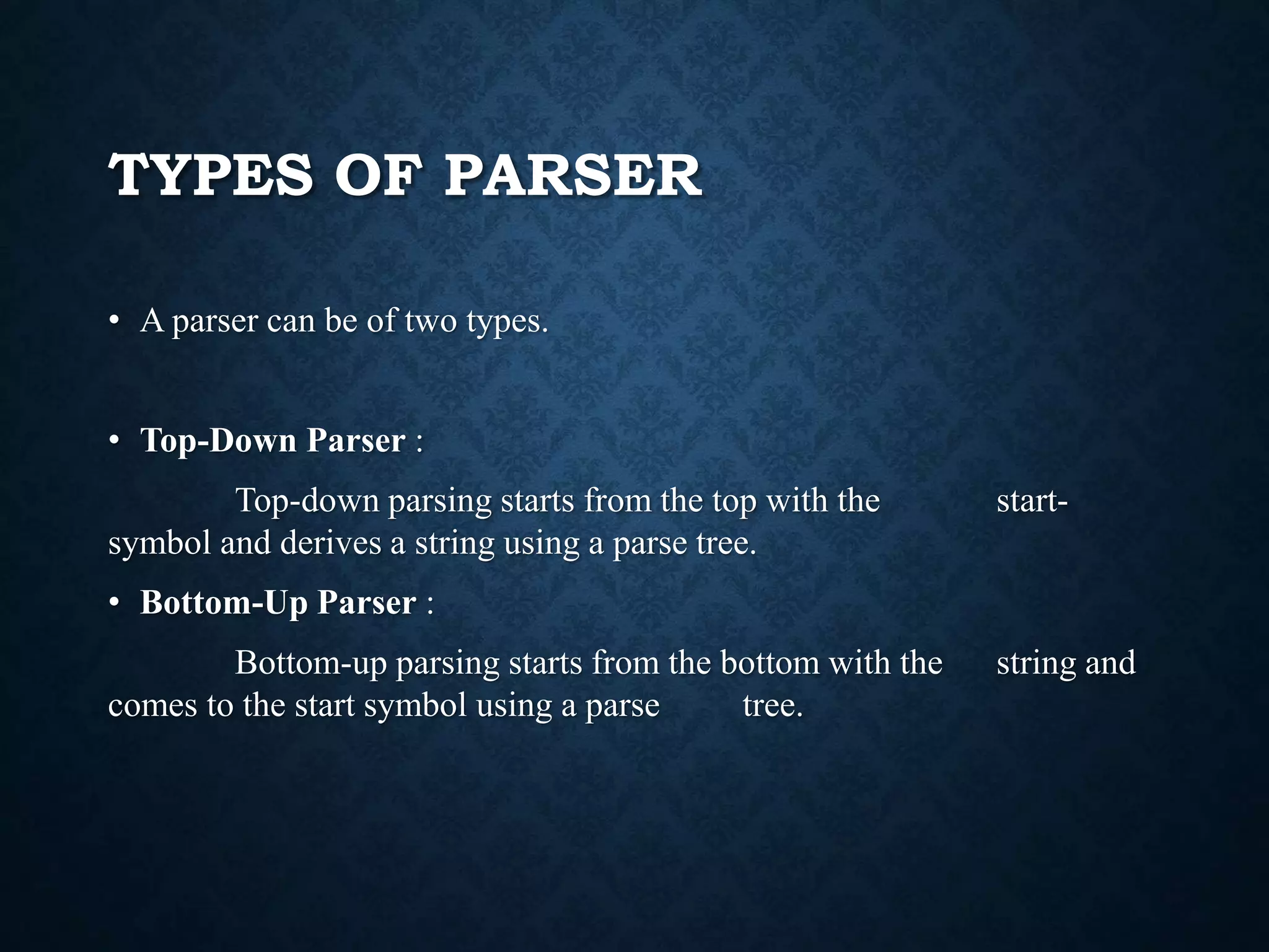 Parsing (Automata) | PPTX