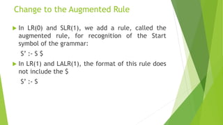 Parsing LL(1), SLR, LR(1) | PPTX