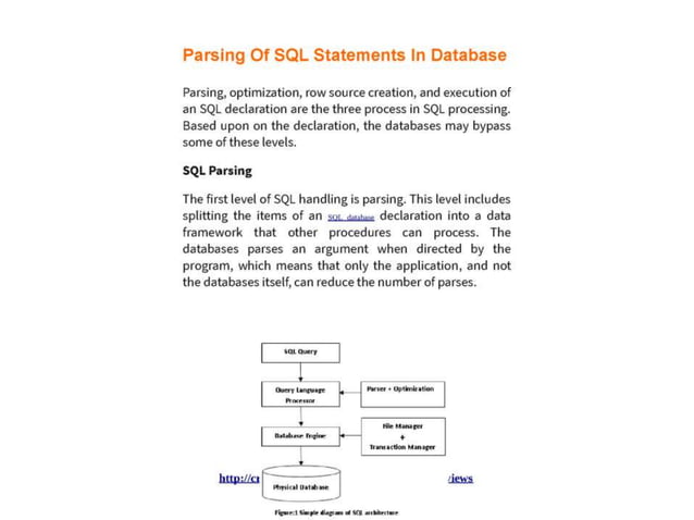 Parsing of sql_statements_in_database for uploading | PPTX