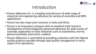 Parson adhesives | PPT