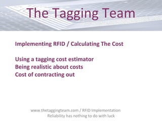 RFID tag installation | PPS