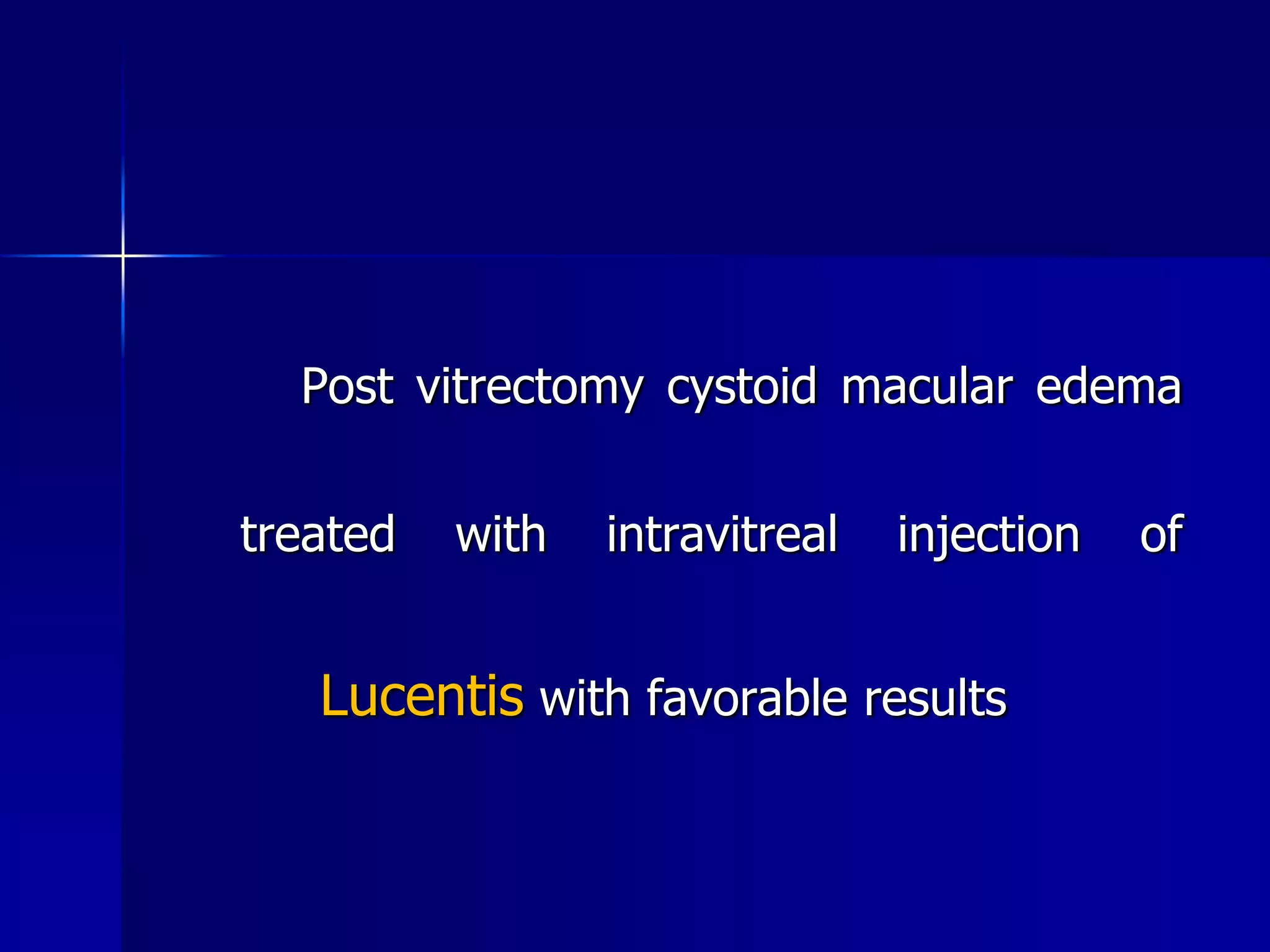EMERGENCY PARS PLANA VITRECTOMY FOR ACUTE POST - CATARACT ...