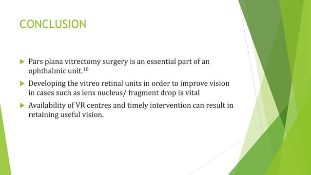 PARS PLANA VITRECTOMY FOR LENS DROP.pptx | Eye and Vision Conditions | Diseases and Conditions