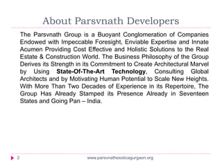 Parsvnath Exotica Gurgaon – Floor Plans | PPT