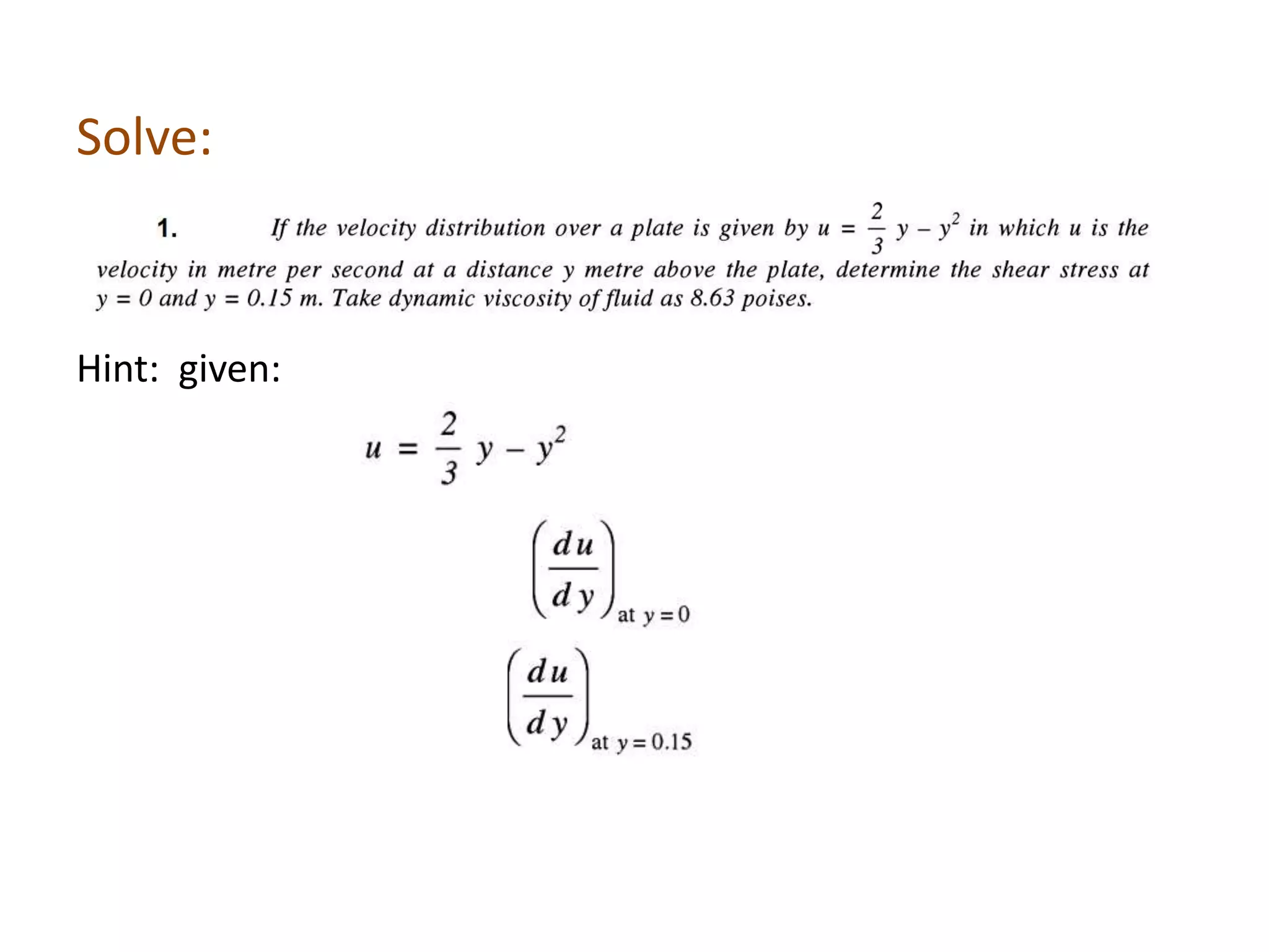 Fluid Mechanics : Properties of fluid: numerical : part 1 | PPTX