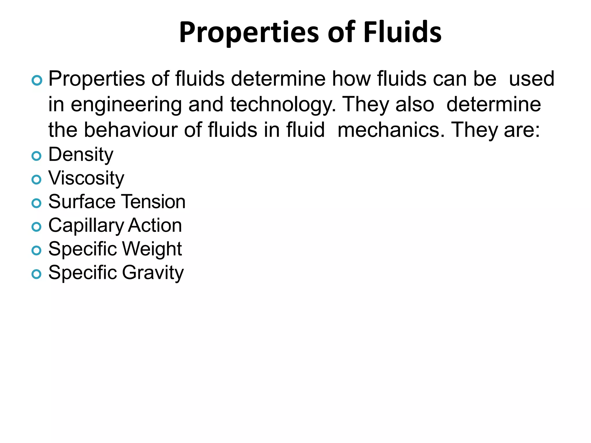 Fluid Mechanics : Properties of fluid: numerical : part 1 | PPTX