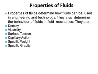 Fluid Mechanics : Properties of fluid: numerical : part 1 | PPTX