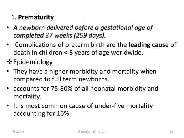 PART-1. NEONATAL CLASSIFICATION & COMMON PROBLEMS.pptx