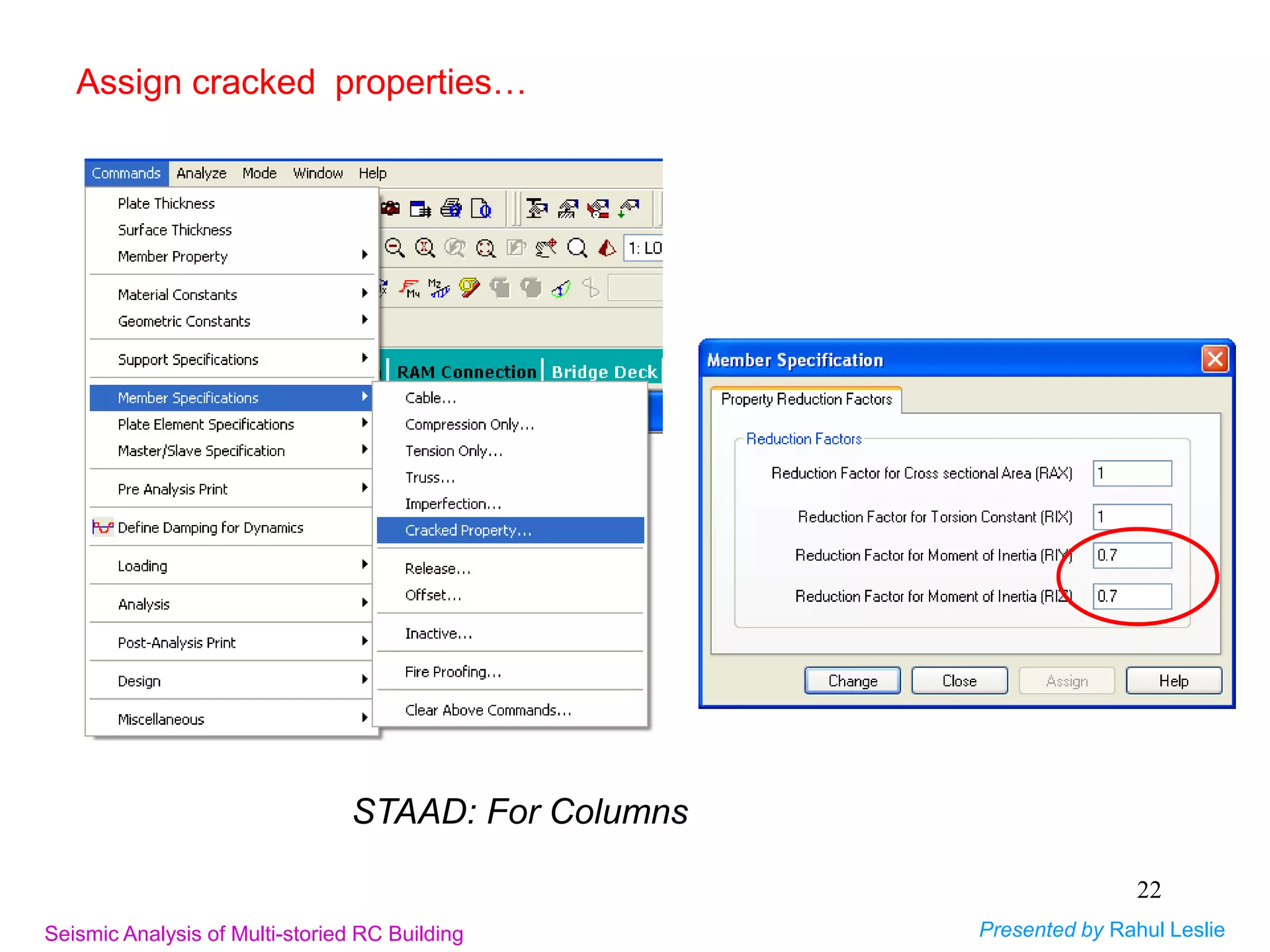 Part-I: Seismic Analysis/Design of Multi-storied RC Buildings using STAAD.Pro & ETABS according ...