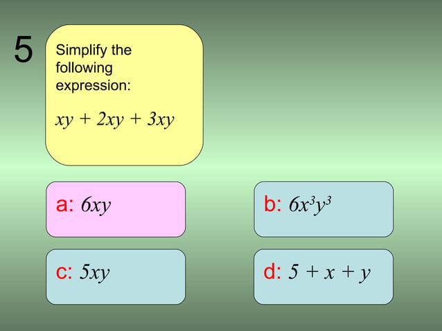 Part 1 Revision Simplifying Algebraic expression | PPT