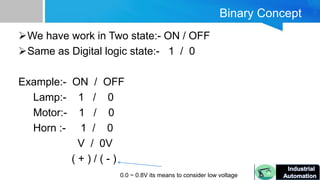 Part 11 How to use binary concept In PLC. | PPTX