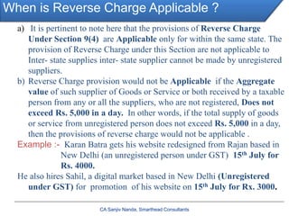 Part 16- GST Reverse Charge | PPTX | Commodities | Economy