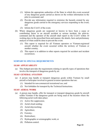 Part 18-Transportation of DANGEROUS GOODS By Air | PDF