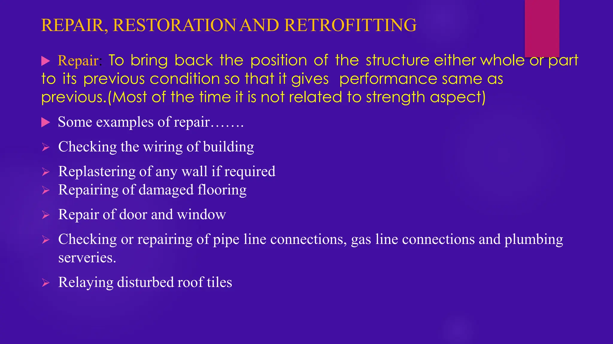 Retrofitting rehabilitation and repair of structure | PDF