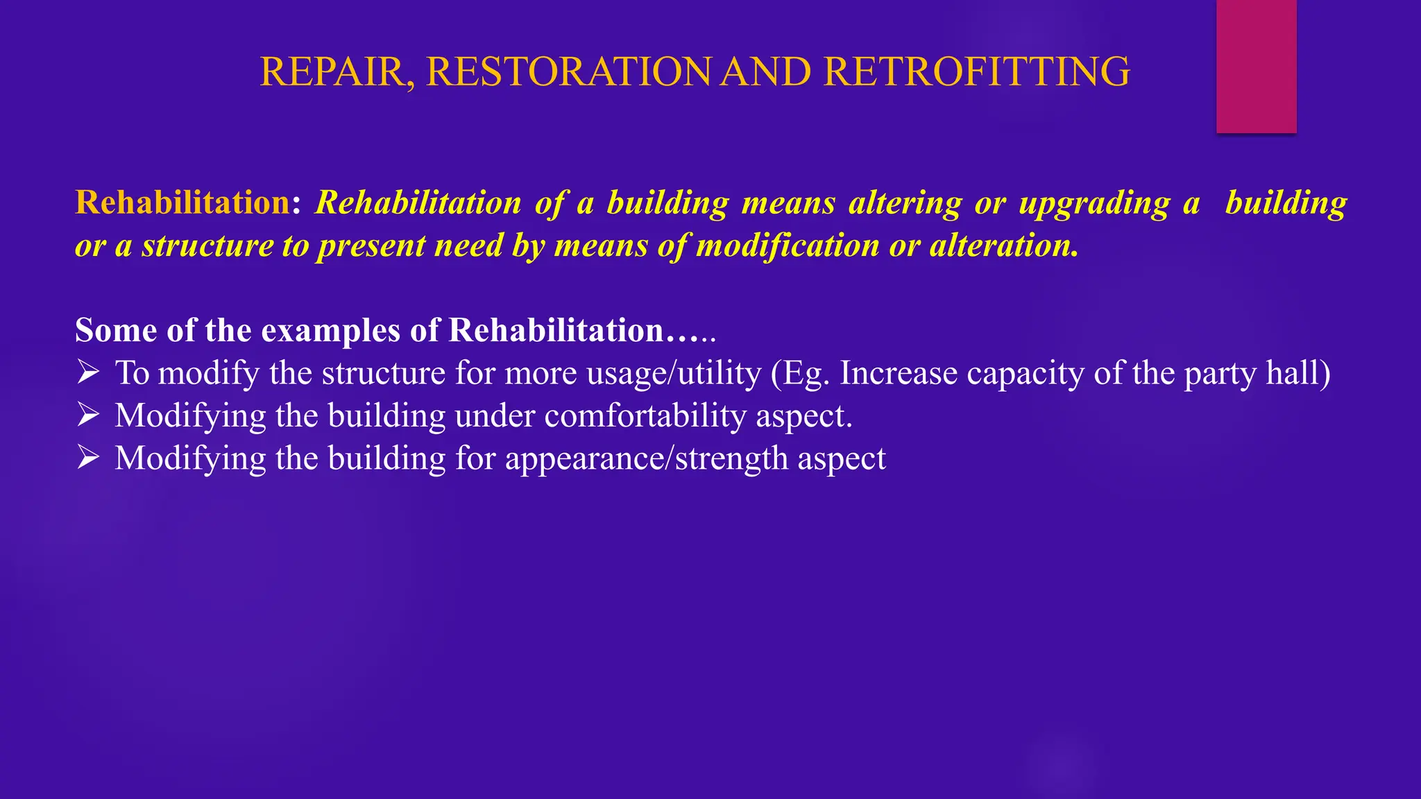 Retrofitting rehabilitation and repair of structure | PDF