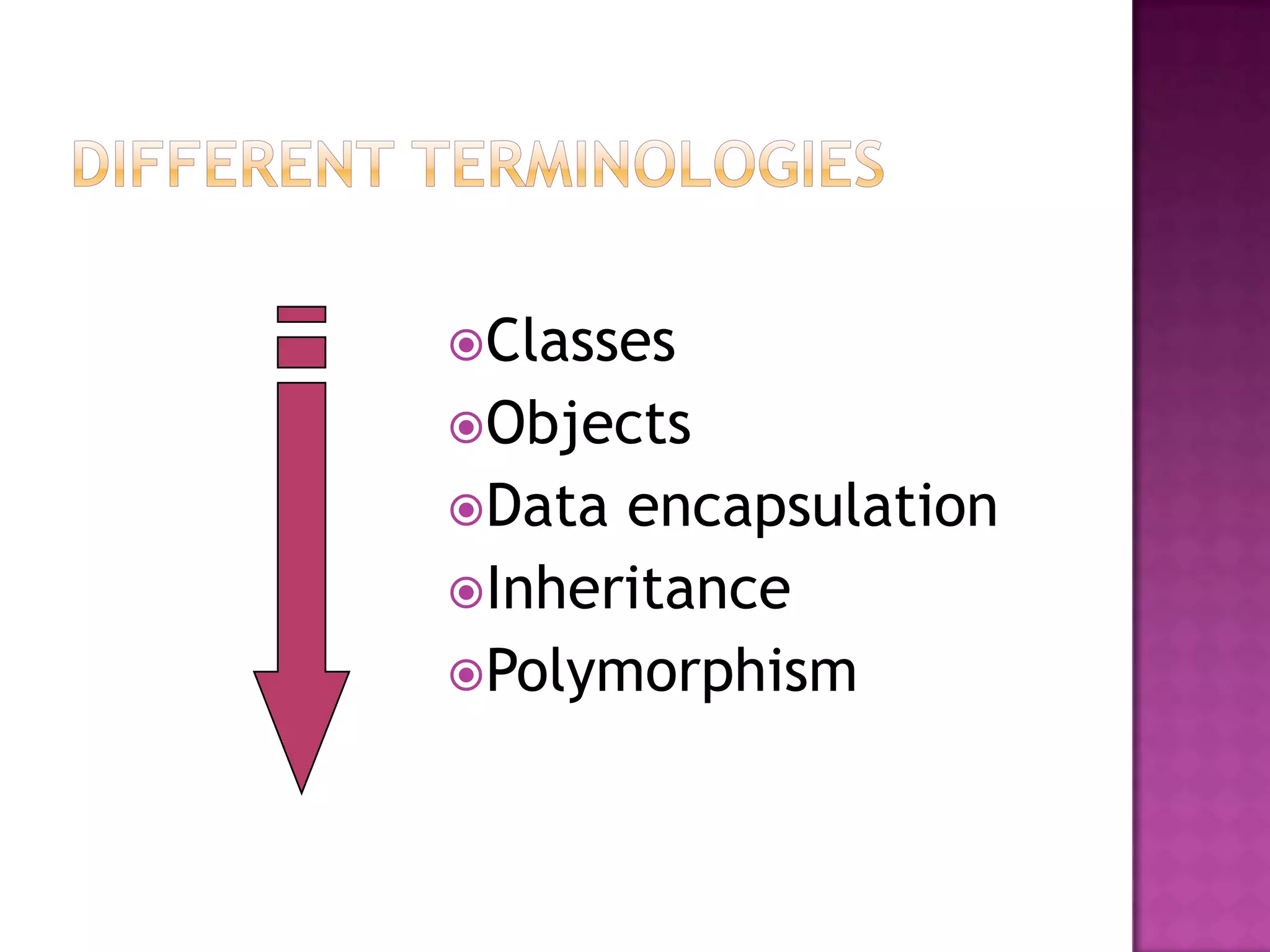 Introduction To Object Oriented Language Ppt