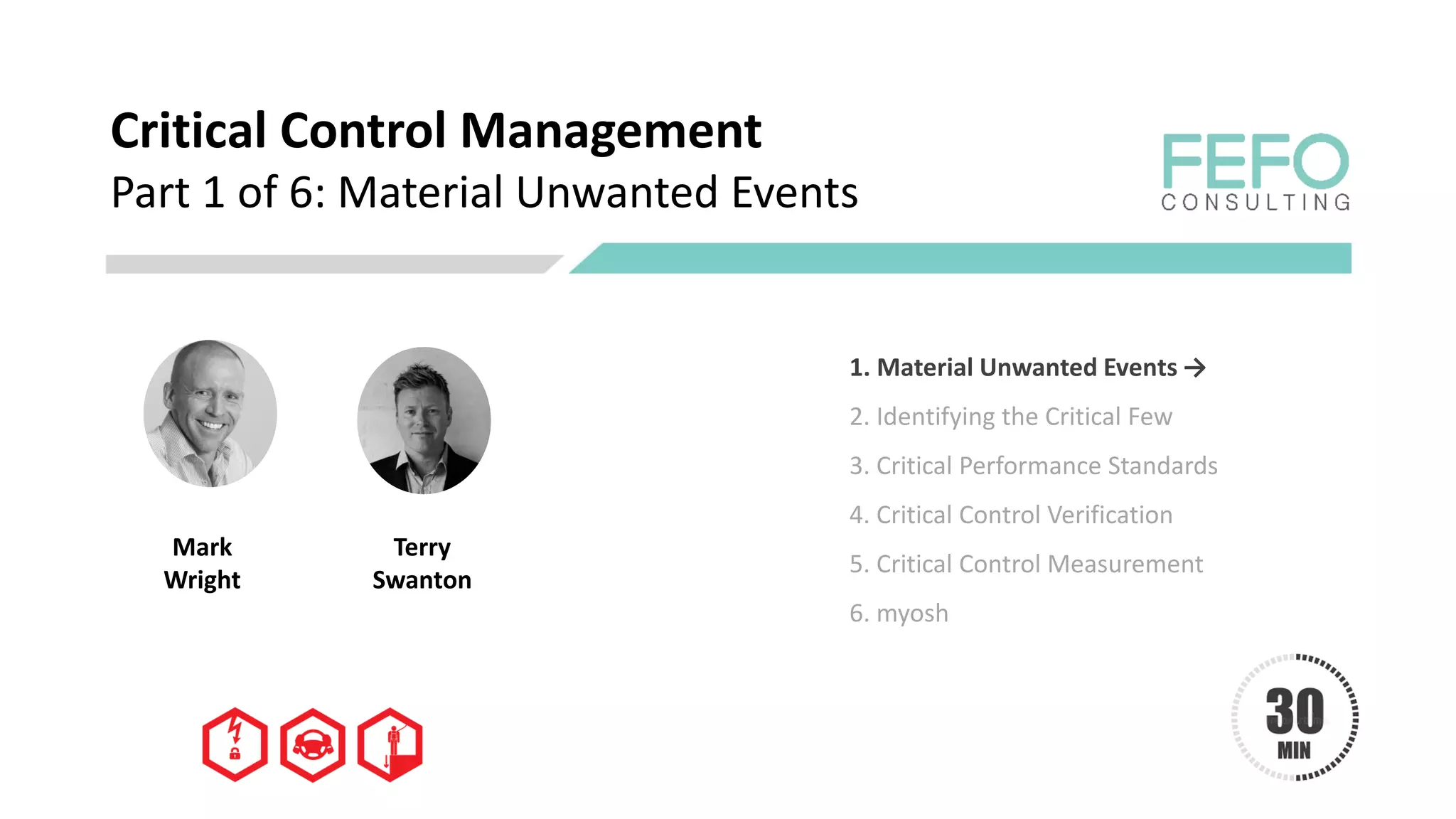 1: Material Unwanted Events (MUE): How to Identify and Map What’s ...