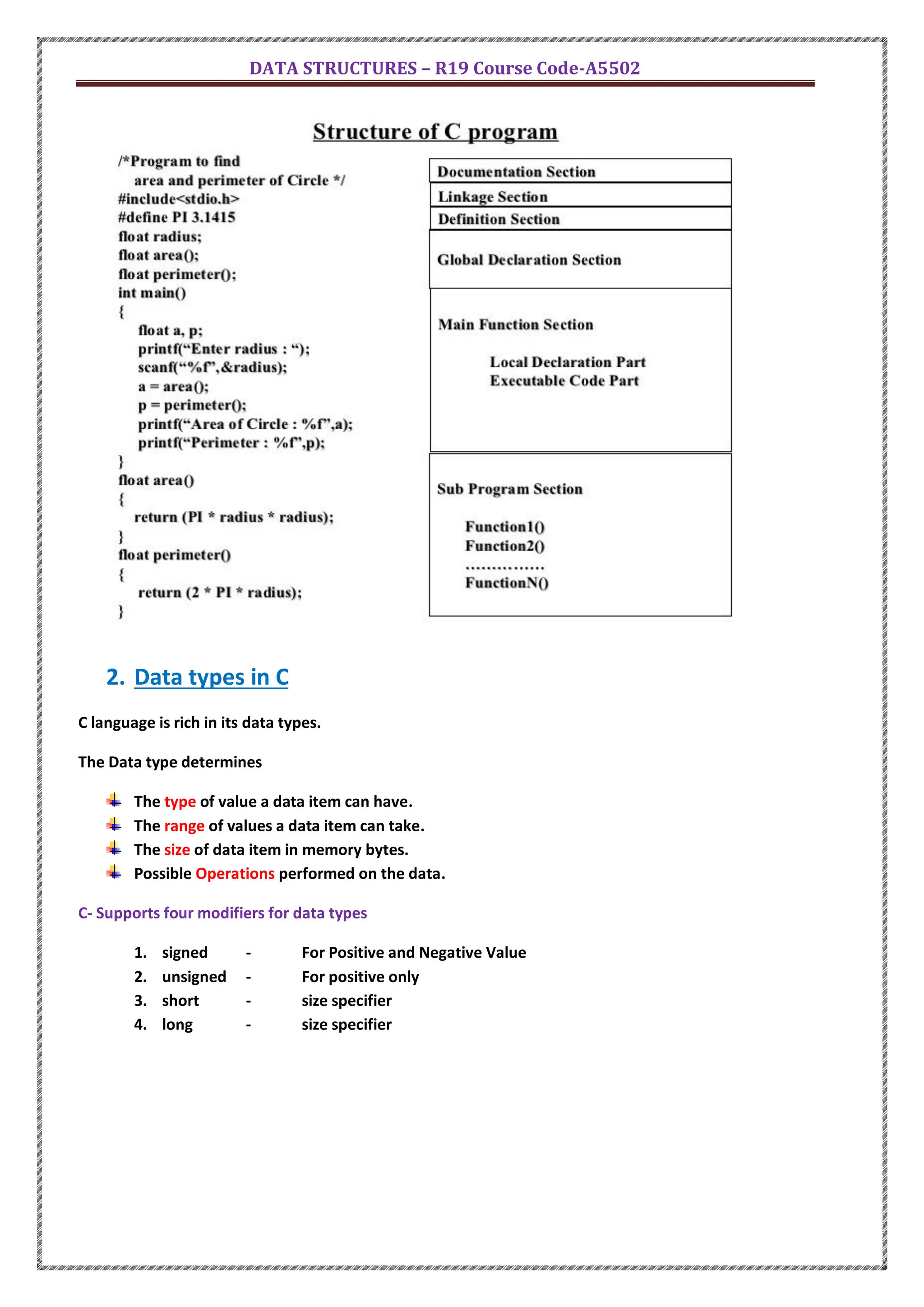 PART-1 Over View of C language ( engineering) | PDF