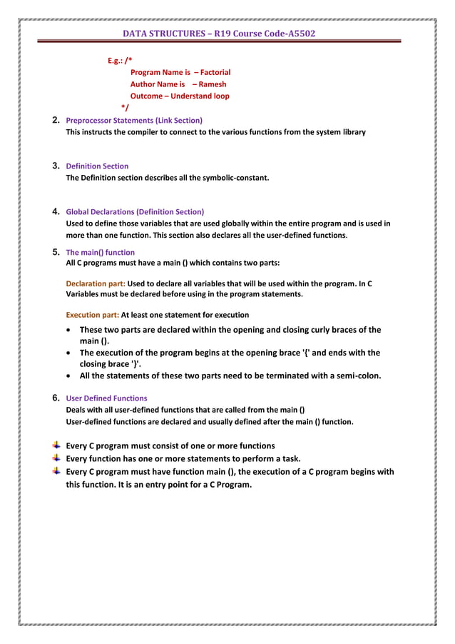 PART-1 Over View of C language ( engineering) | PDF