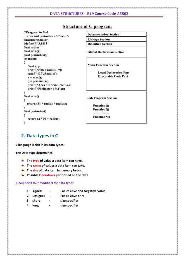 PART-1 Over View of C language ( engineering) | PDF