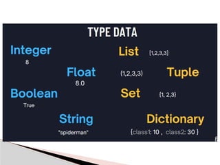 mengenal bahasa python untuk pemula di sekolah | PPTX