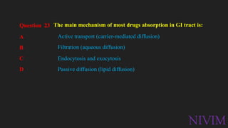 Pharmacology MCQ series Part -2 by NIVIM | PPT