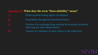 Pharmacology MCQ series Part -2 by NIVIM | PPT