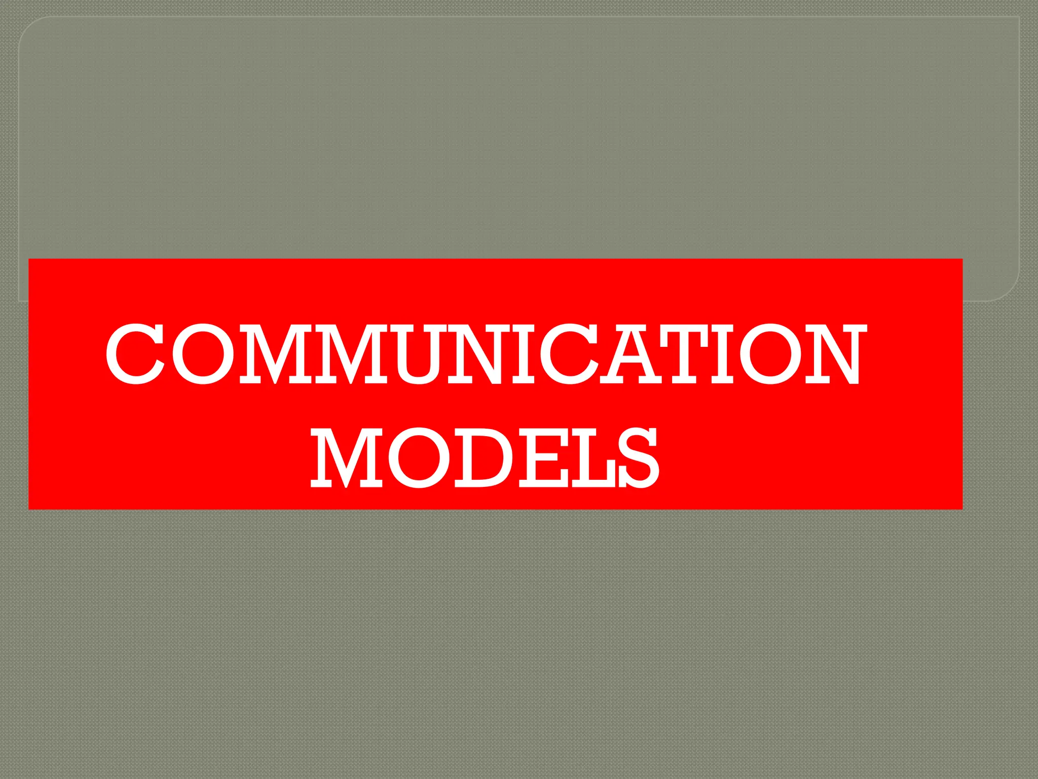 Type's of communication model's and how the field of experience work's ...