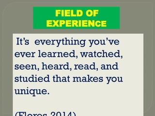 Type's of communication model's and how the field of experience work's ...