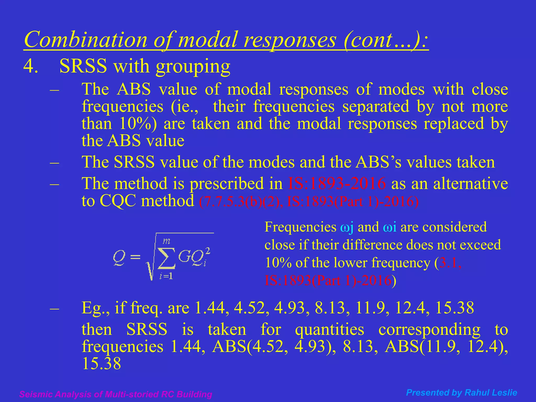 Part-II: Seismic Analysis/Design of Multi-storied RC Buildings using ...