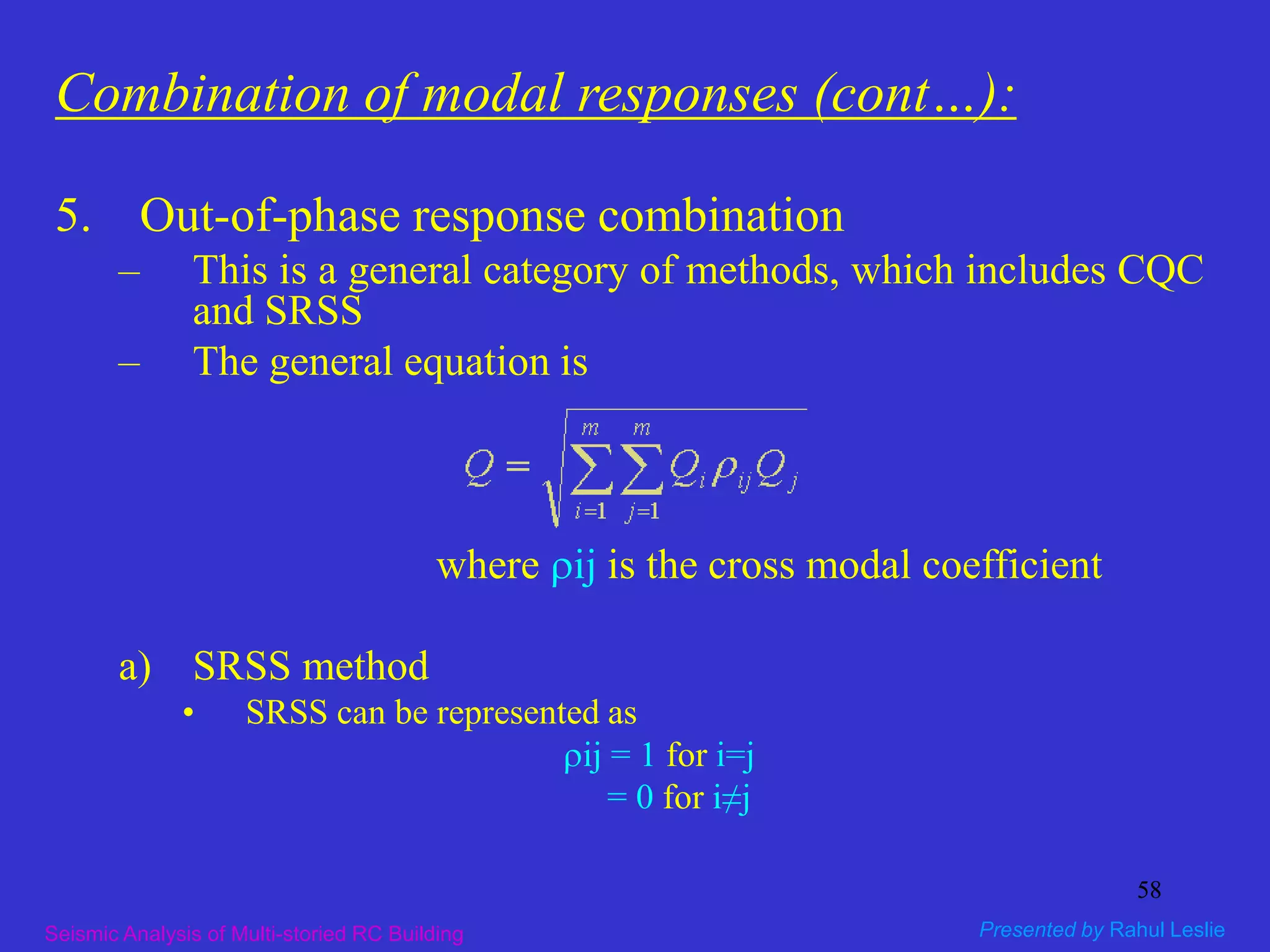 Part-II: Seismic Analysis/Design of Multi-storied RC Buildings using ...