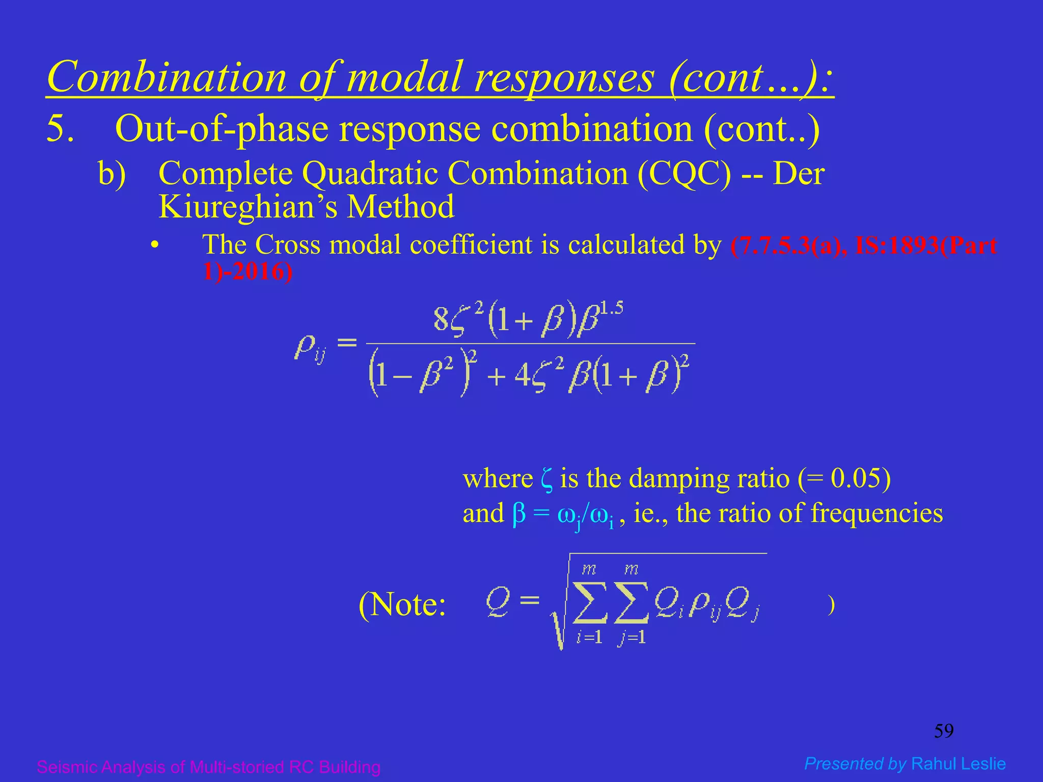 Part-II: Seismic Analysis/Design of Multi-storied RC Buildings using ...