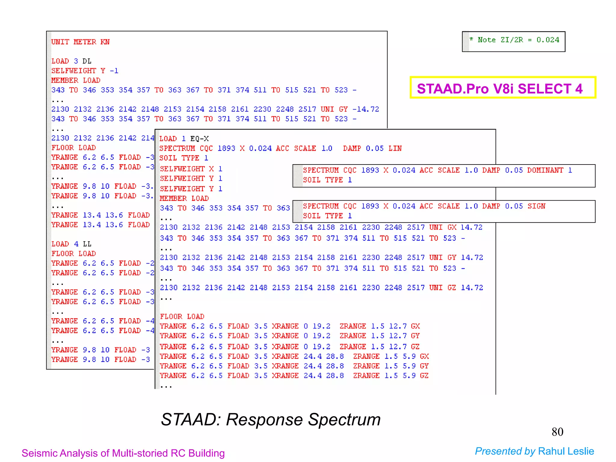 Part-II: Seismic Analysis/Design of Multi-storied RC Buildings using ...