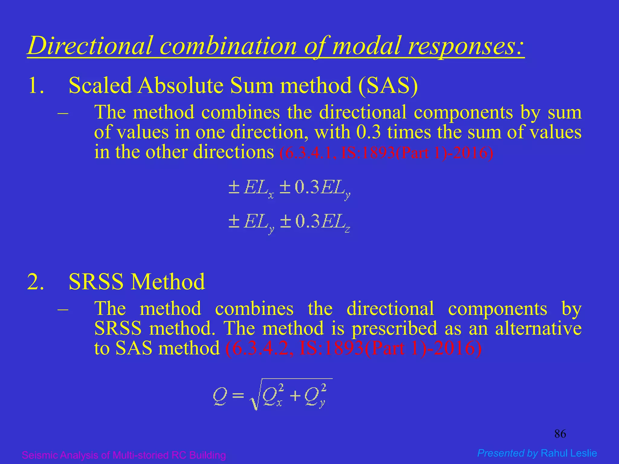 Part-II: Seismic Analysis/Design of Multi-storied RC Buildings using ...