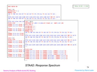 Part-II: Seismic Analysis/Design of Multi-storied RC Buildings using STAAD.Pro & ETABS according ...