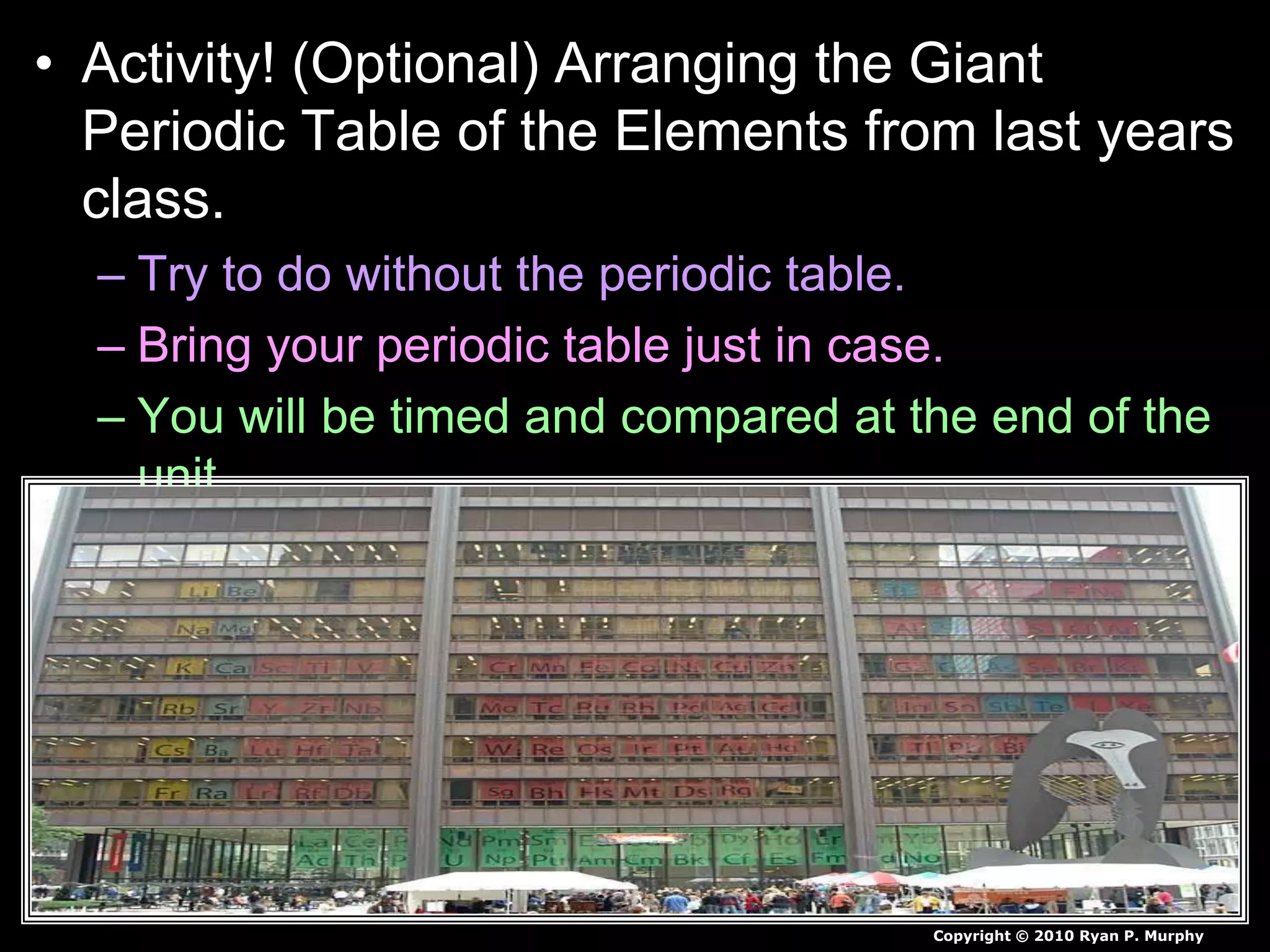 Periodic Table of the Elements Lesson PowerPoint | PPTX
