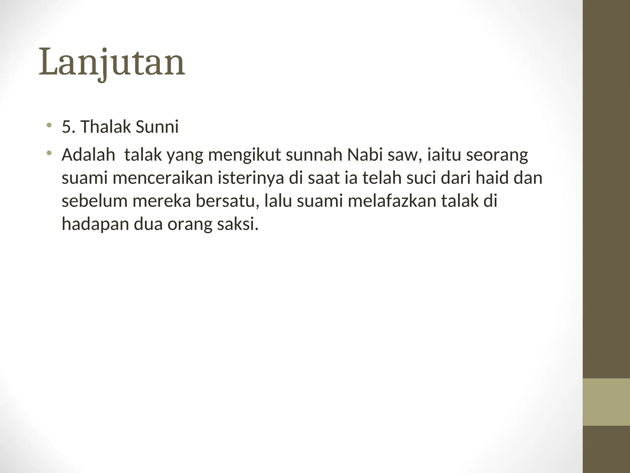 Talak dan rujuuntuk dipelajari dengan baik | PPT