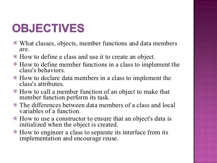 Classes Objects And Methods