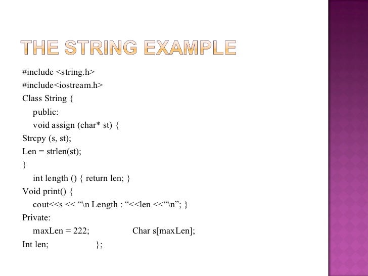 Classes, objects and methods
