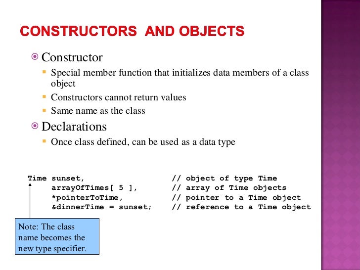 Classes, objects and methods