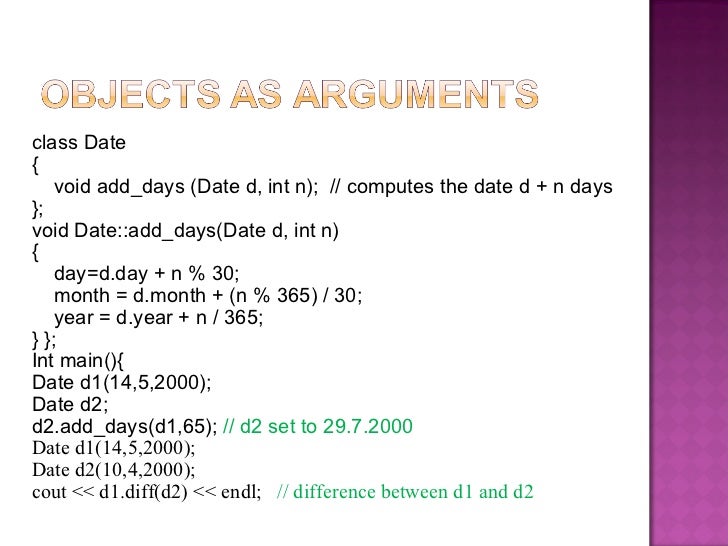 Classes Objects And Methods