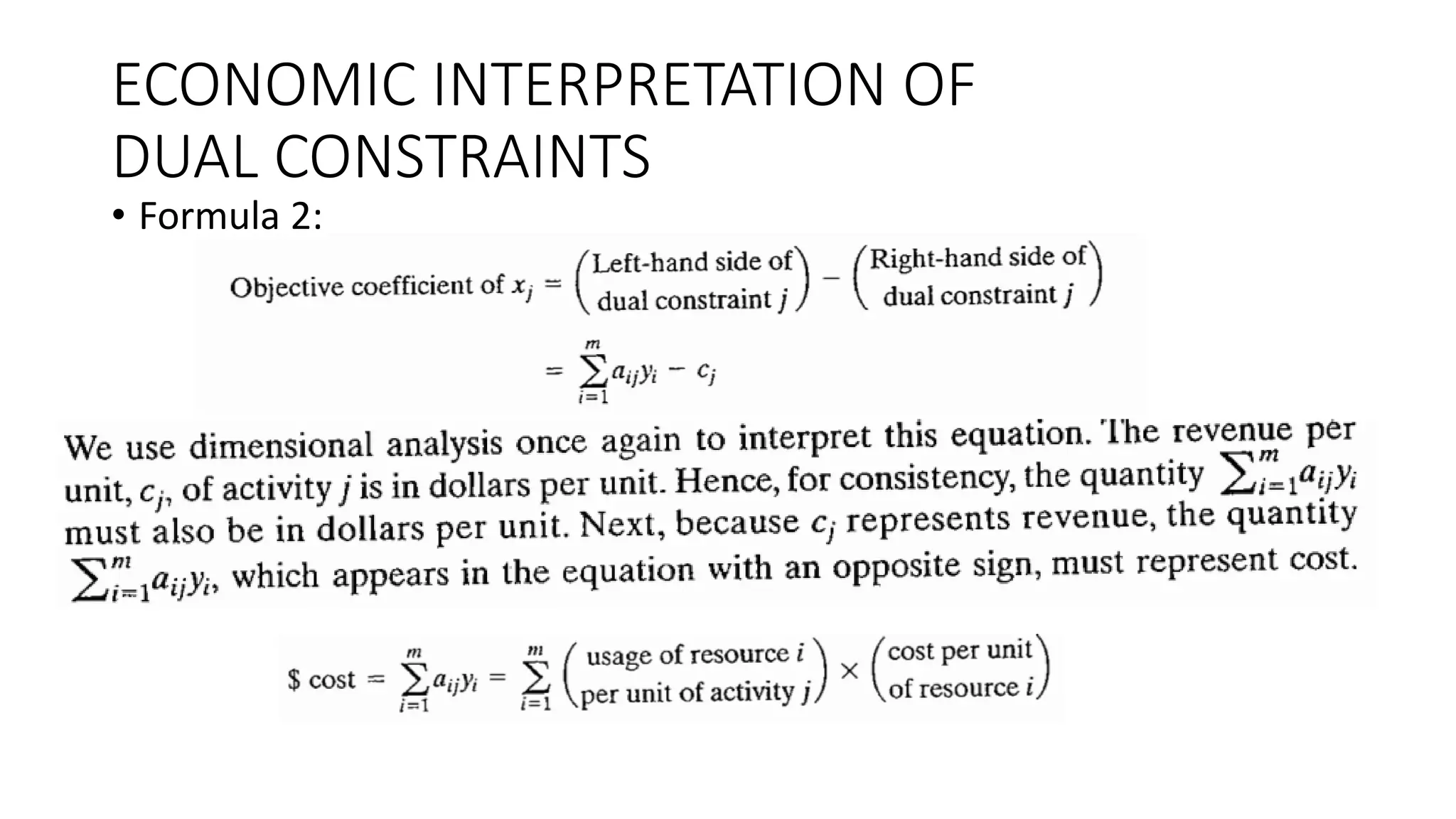 Economic interpretations of Linear Programming Problem | PDF
