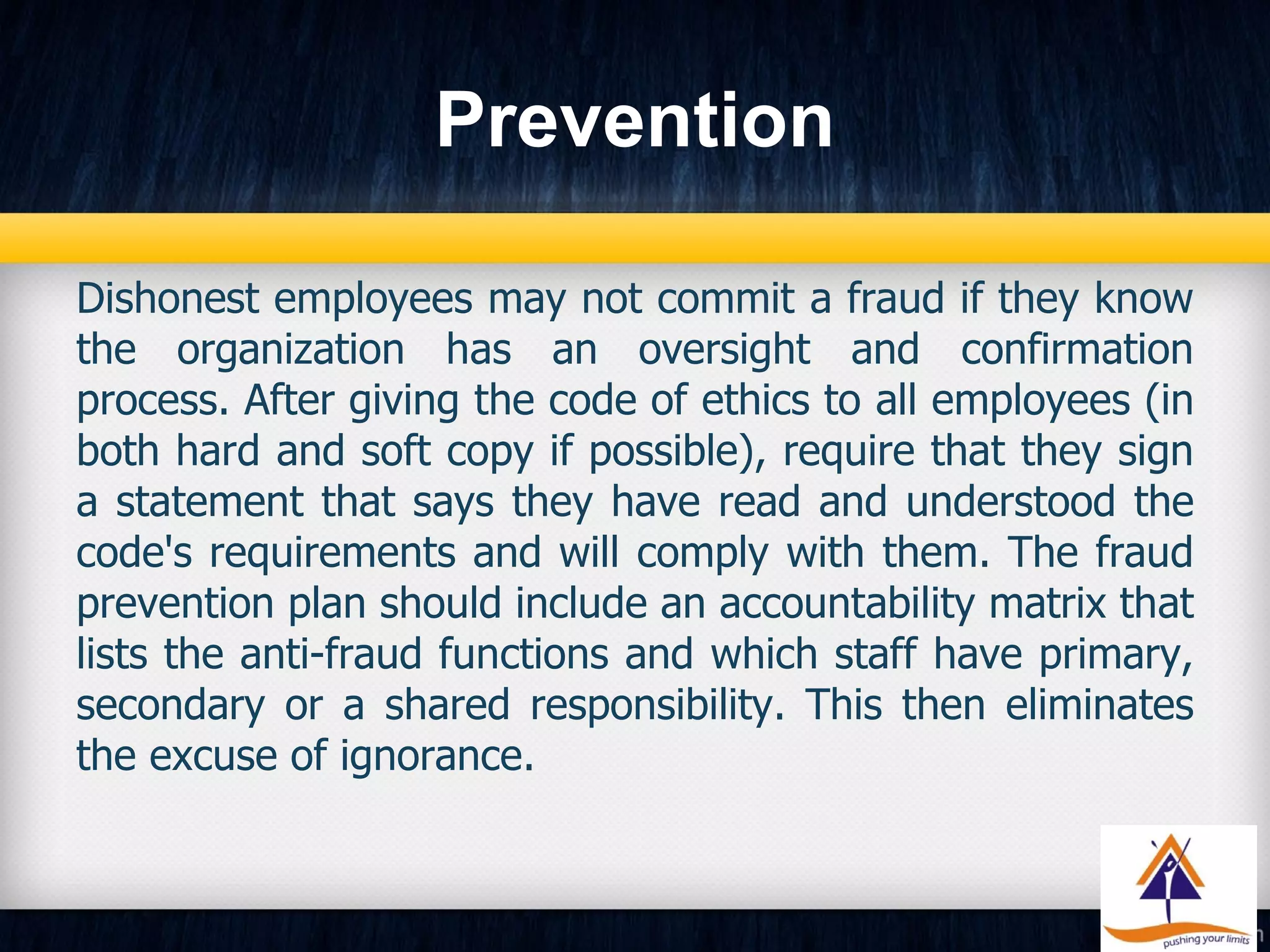 Fraud Risk Assessment Detection And Prevention Part 2 Ppt