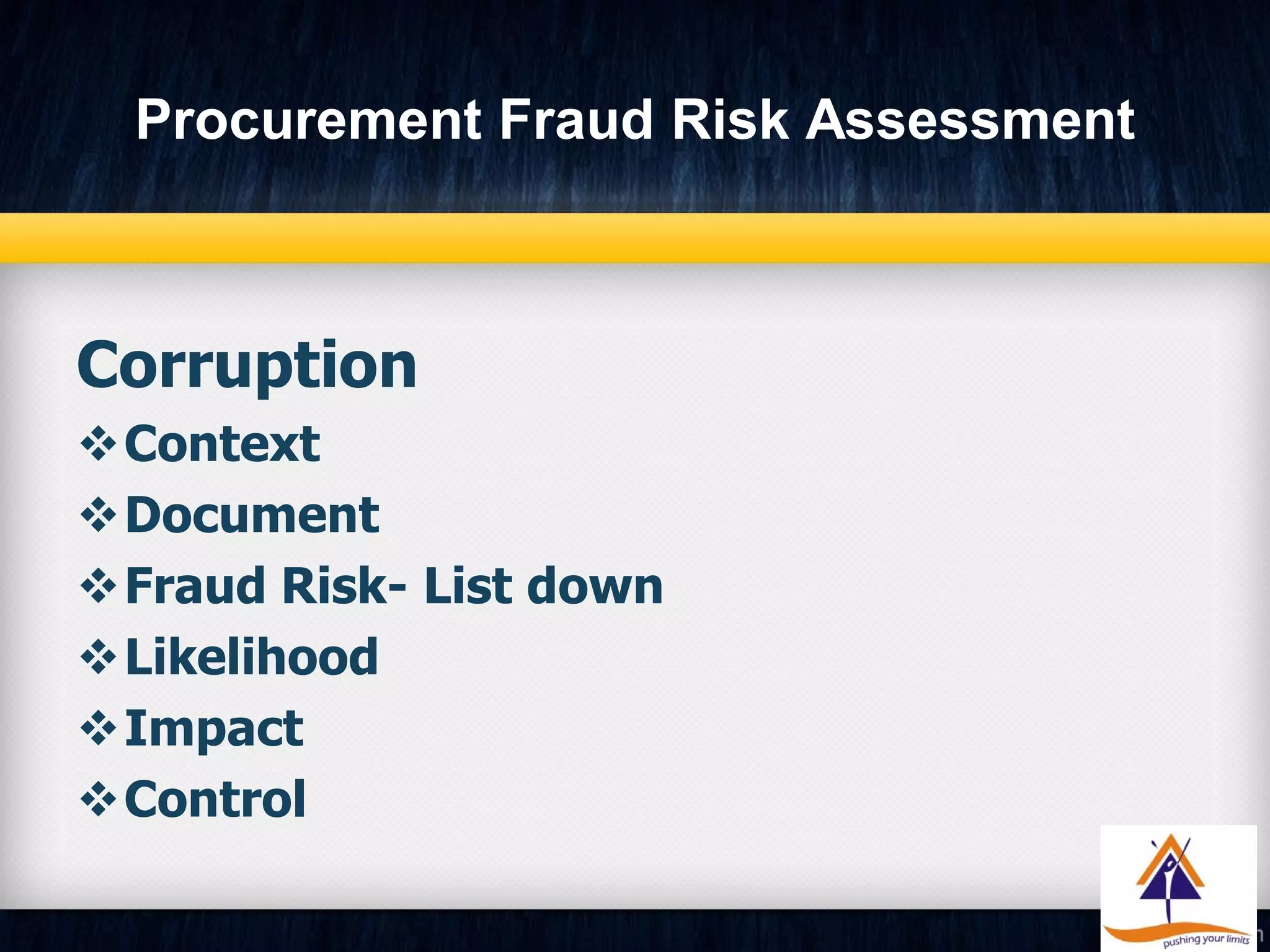 Fraud Risk Assessment Detection And Prevention Part 2 Ppt
