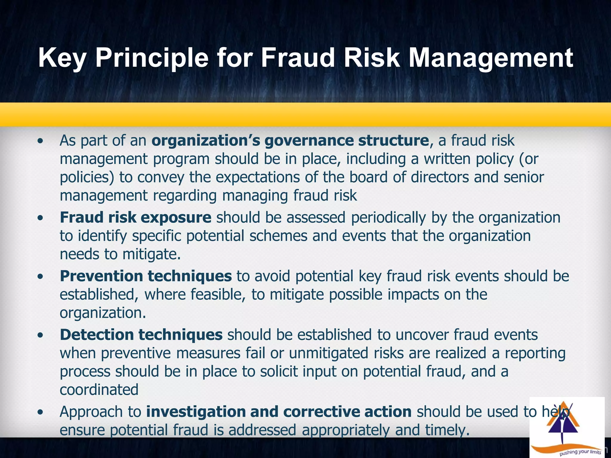 Fraud Risk Assessment Detection And Prevention Part 2 Ppt