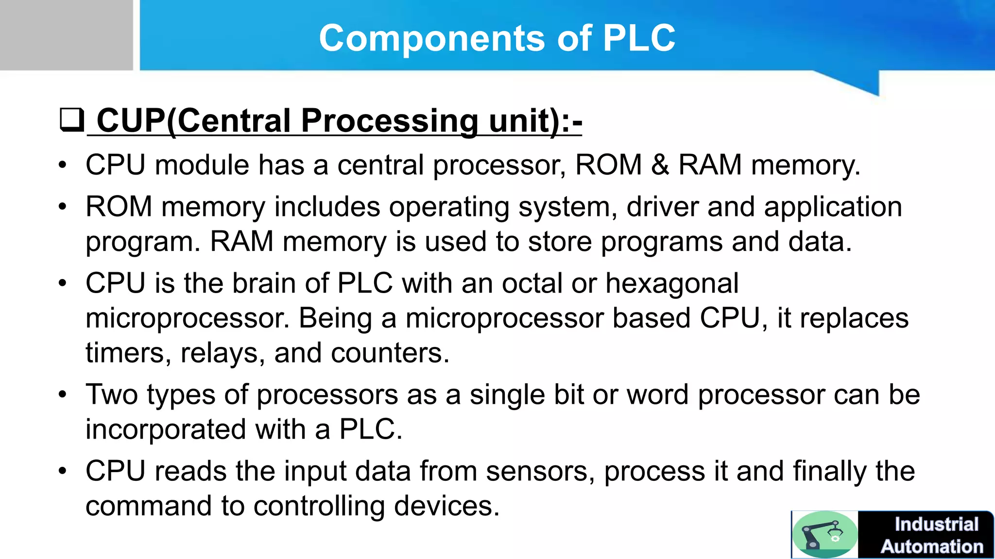 Part 3 block diagram of PLC. | PPTX