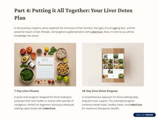 Your Liver Detox Plan for 2025 presented by Lebercure | PDF