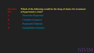 Pharmacology MCQ series Part -41 by NIVIM | PPTX