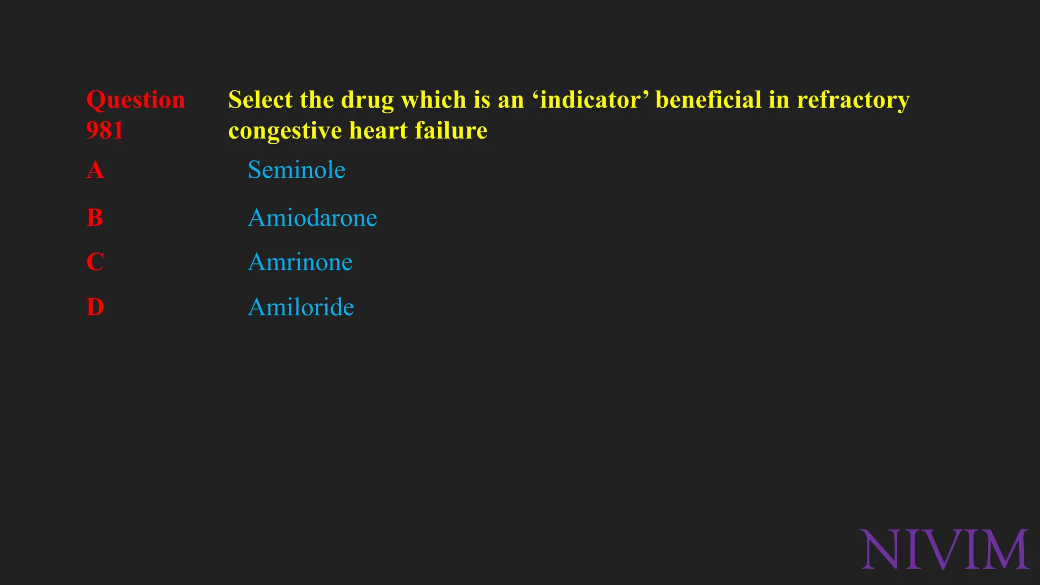Pharmacology MCQ series Part -50 by NIVIM | PPTX