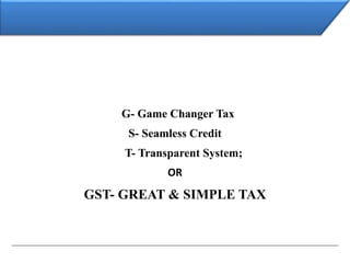 Part 6- GST - Definition of Goods & Service & AMP, Service | PPTX